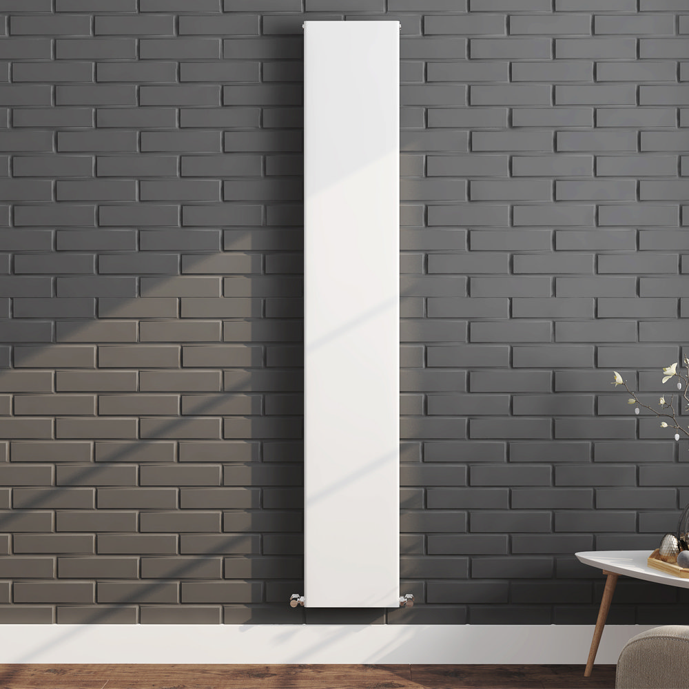 Monza White Flat Panel Aluminium Radiator 1800 x 300mm | Victorian ...