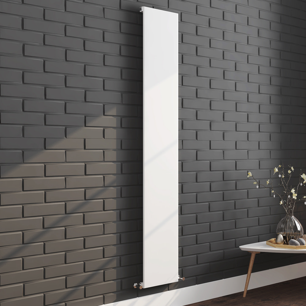 Monza White Flat Panel Aluminium Radiator 1800 x 300mm | Victorian ...