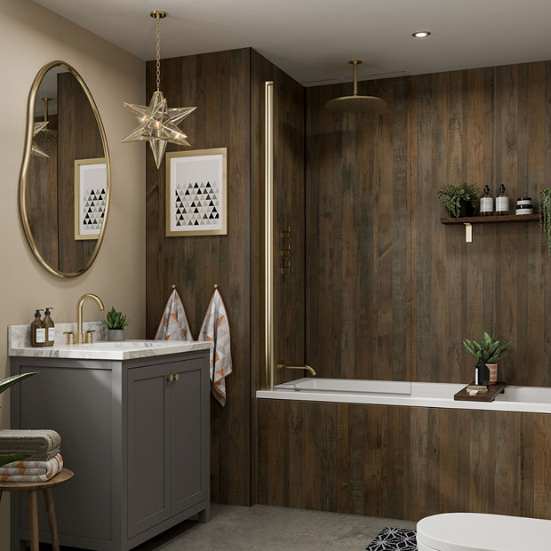 Multipanel Salvaged Planked Elm Panel | Victorian Plumbing