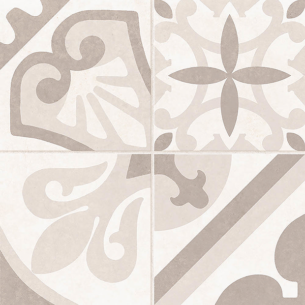 Beige Patterned Floor Tiles - Navaro | Victorian Plumbing