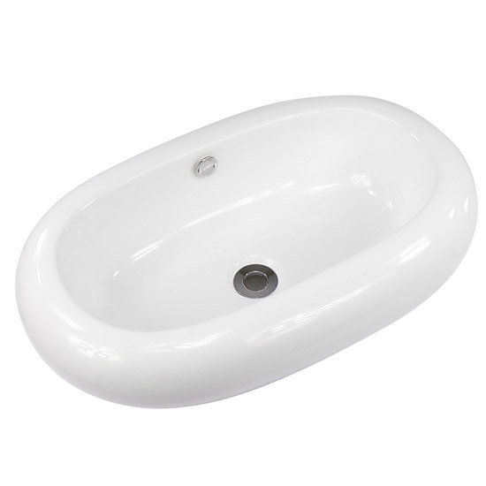 Neptune Ceramic Counter Top Basin - 550 x 480mm - White at Victorian ...