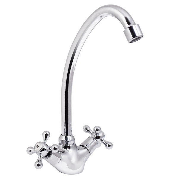 Neptune - Traditional Mono Sink Mixer with Swivel Spout - Chrome - CP07 ...