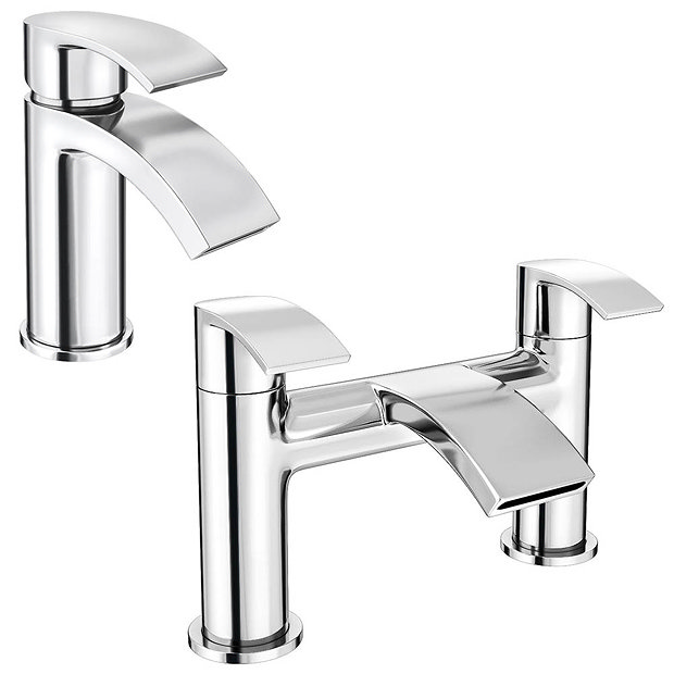 Nexus Modern Tap Package (Bath + Basin Tap) | Victorian Plumbing UK