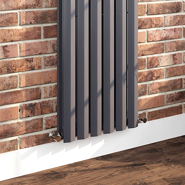 Milan 1800 x 452 Vertical Anthracite Double Panel Radiator | Victorian ...