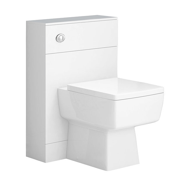 Nova High Gloss White BTW WC Unit Inc. Cistern + Square Pan W500 x ...