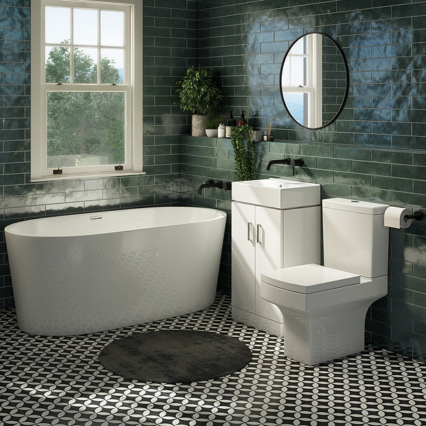 Nova Vanity 0TH Sink With Cabinet - 450mm Modern High Gloss White ...