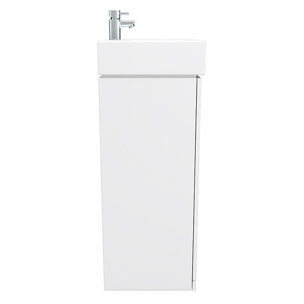 Nova Vanity Sink With Cabinet - 450mm Modern High Gloss White (Flat ...