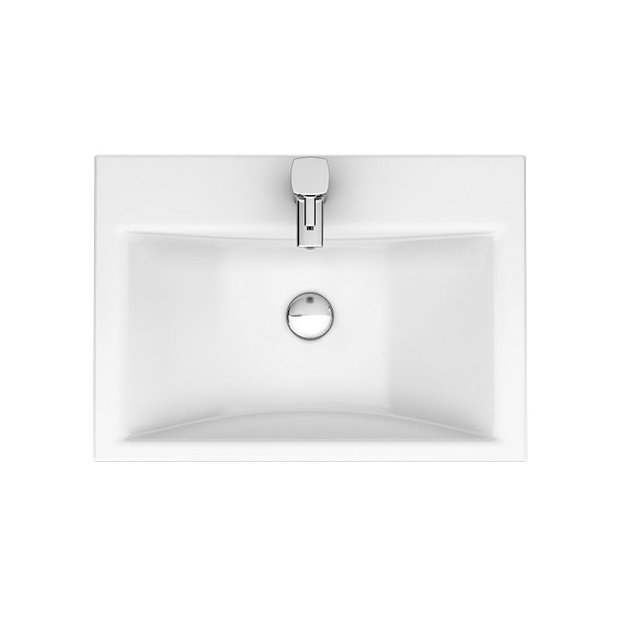 Nova Vanity Sink With Cabinet - 450mm Modern High Gloss White (Flat ...