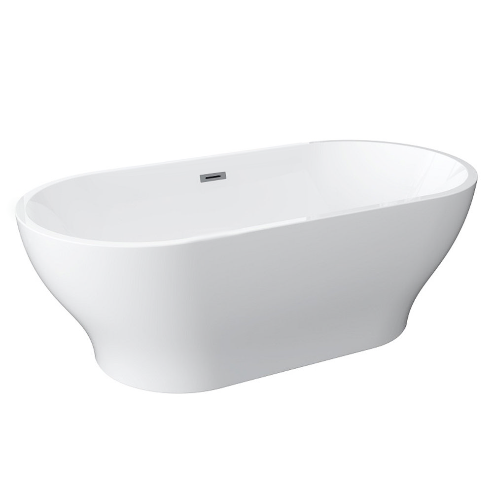 Novus 1700 x 805 Double Ended Freestanding Bath with Chrome Waste ...