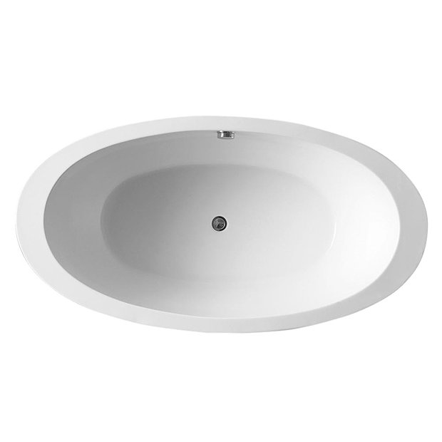 Oceania Black Modern Oval Double Ended Bath | Victorian Plumbing
