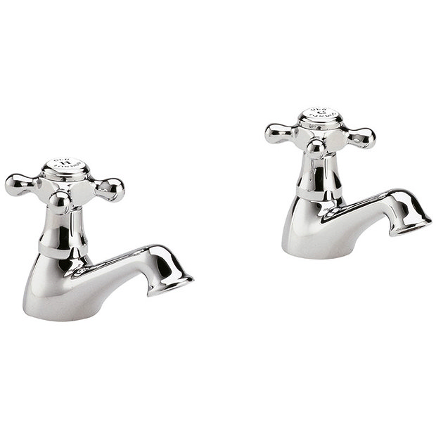 Old London - Chrome Victorian Basin Taps - LDN301 at Victorian Plumbing UK