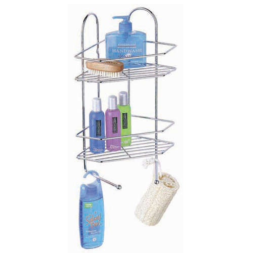 Omega 2 Tier Corner Shower Rack at Victorian Plumbing UK