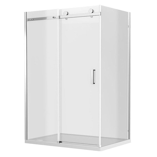 Orion Frameless Sliding Shower Enclosure 1600x800mm| At Victorian Plumbing.co.uk
