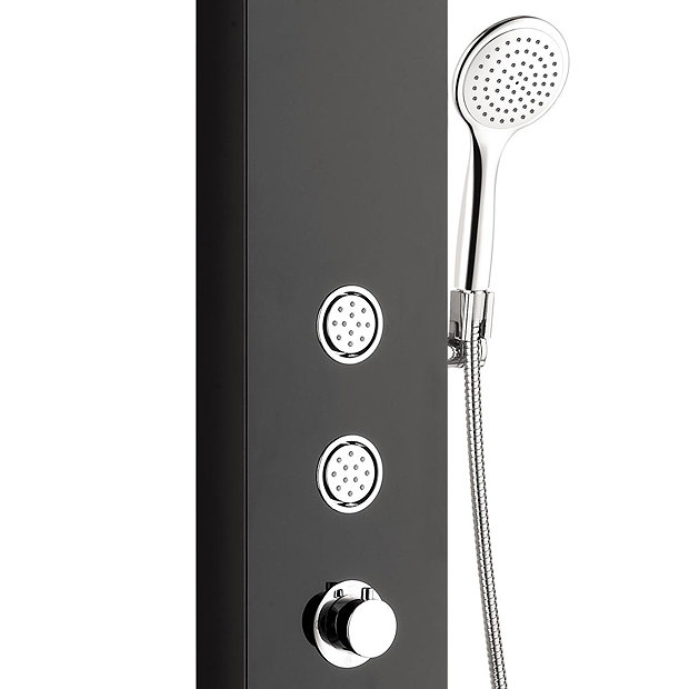 Orion Multi Function Shower Panel - Black| Buy at Victorian Plumbing.co.uk