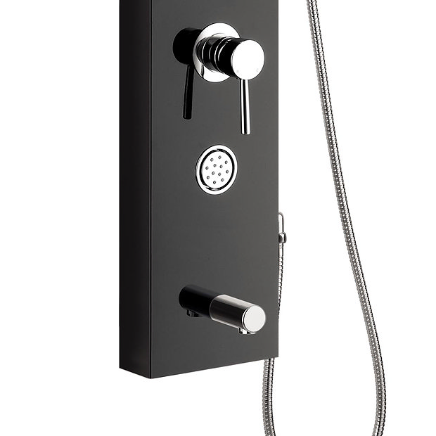 Orion Multi Function Shower Panel - Black| Buy at Victorian Plumbing.co.uk