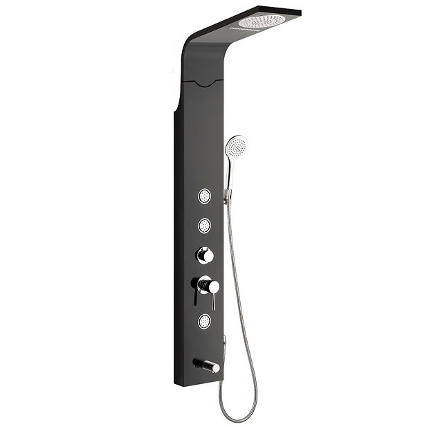 Orion Multi Function Shower Panel - Black| Buy at Victorian Plumbing.co.uk