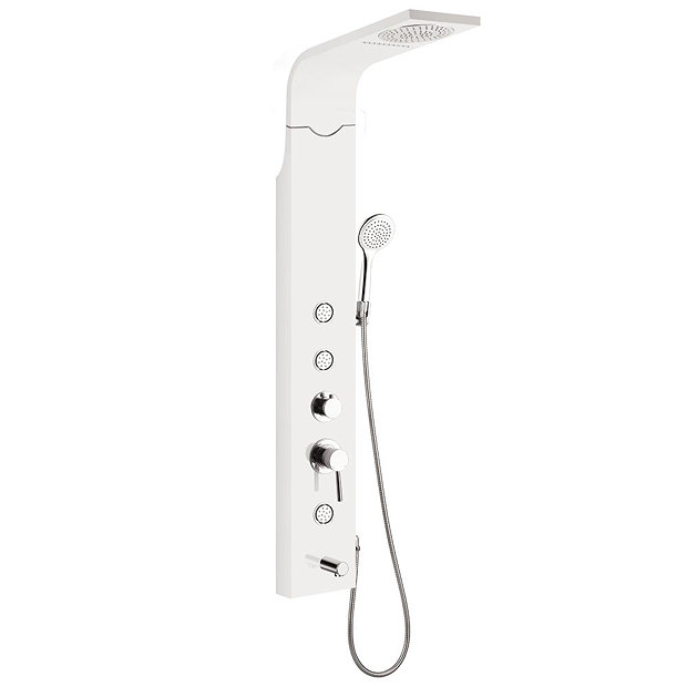 Orion Multi Function Shower Panel - White| Buy at Victorian Plumbing.co.uk