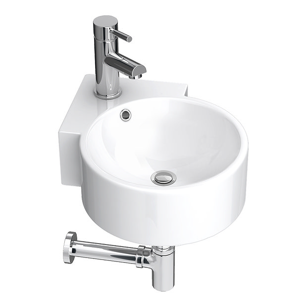 Othello Round Wall Hung Corner Basin | Now At Victorian Plumbing