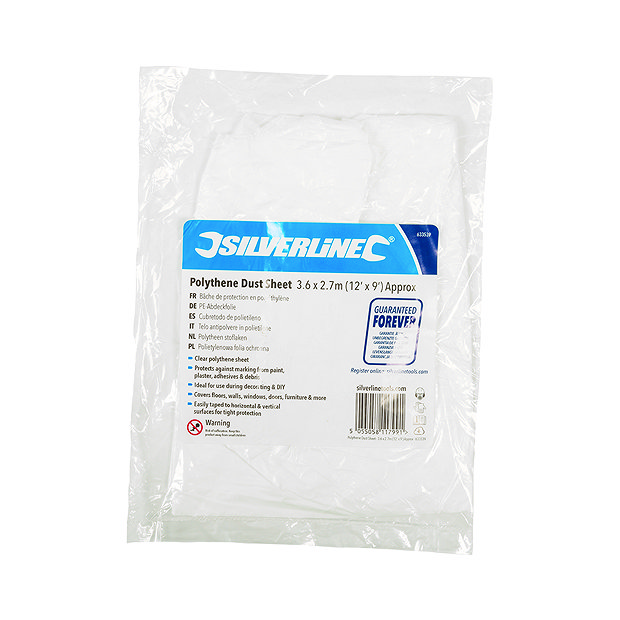 Polythene Dust Sheet 3.6 x 2.7m | Victorian Plumbing UK