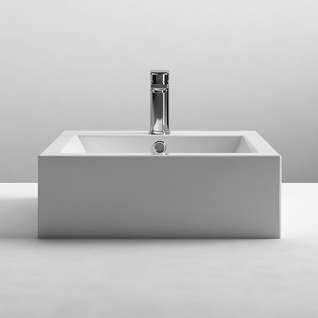 Nuie 470mm Square Ceramic Counter Top Basin - 1 Tap Hole - NBV102 at ...
