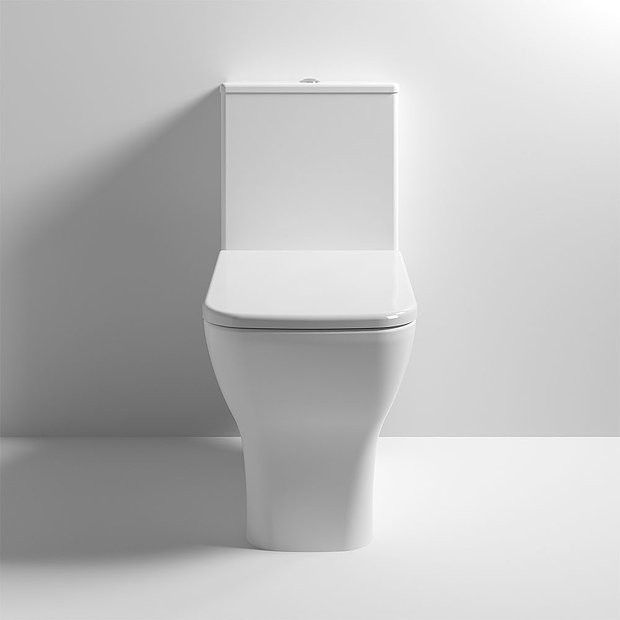 Nuie Ava Rimless Short Projection Close Coupled Toilet + Soft Close ...