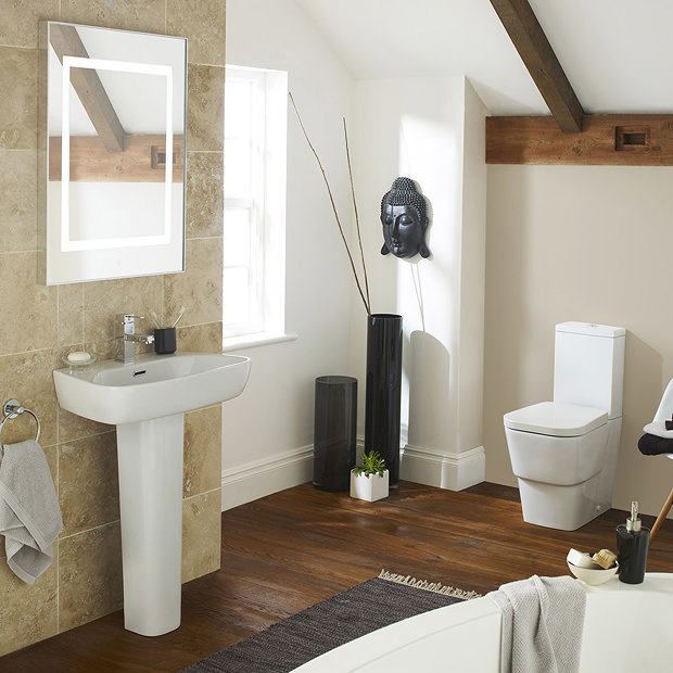 Nuie - Cambria Flush To Wall Pan & Cistern with Soft Close Seat at ...