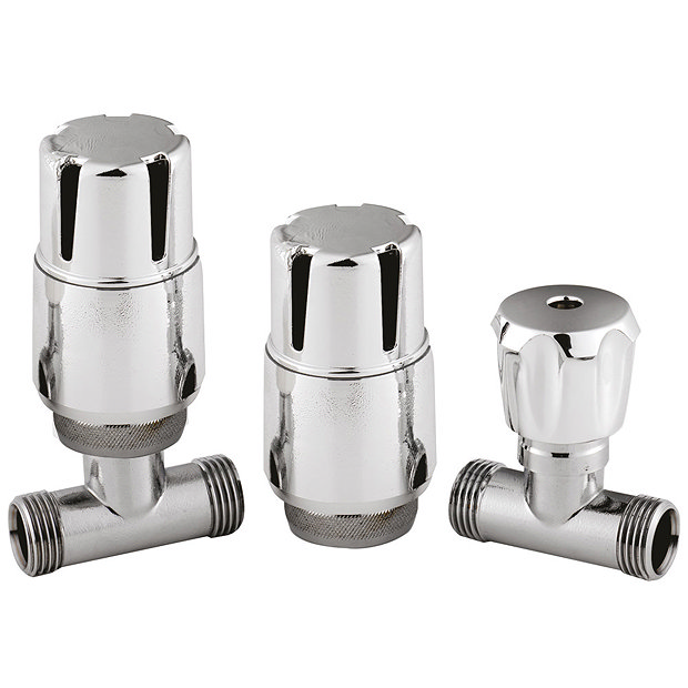 Nuie Chrome Thermostatic Radiator Valves | Victorian Plumbing.co.uk