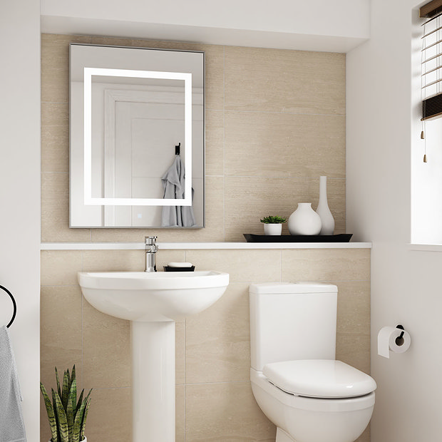 Nuie Level Square Motion Sensor LED Mirror w/ De-Mister Pad - LQ035 at ...