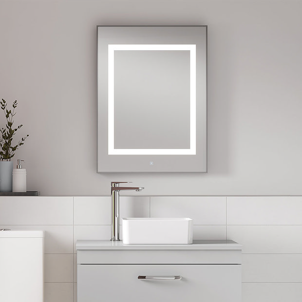 Nuie Level Square Motion Sensor LED Mirror w/ De-Mister Pad - LQ035 at ...