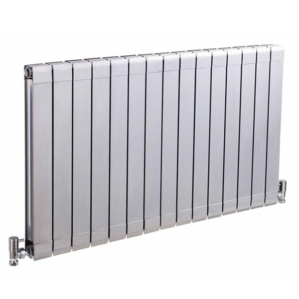 Nuie - Myrtle High Gloss Silver Designer Radiator - 600 x 984mm ...