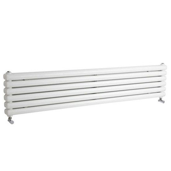 Nuie - Peony Horizontal Double Panel Radiator - 383 x 1800mm - White at ...