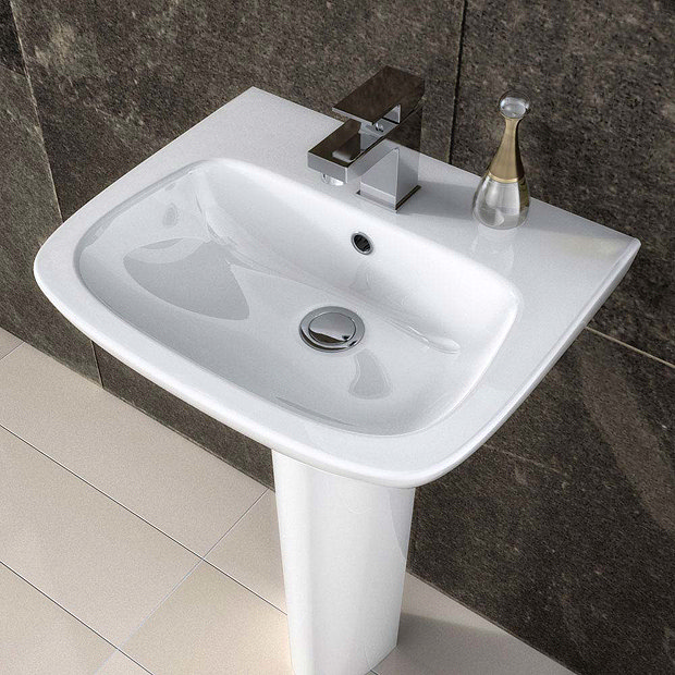 Nuie Renoir Compact Basin & Full Pedestal | From Victorian Plumbing