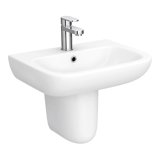 Nuie Renoir Compact Basin & Semi Pedestal | 1 Tap Hole | Online Now