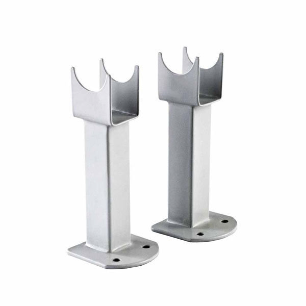 Premier Small Radiator Floor Mounting Feet | High Gloss Silver Finish