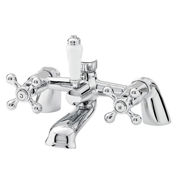 Nuie Viscount Range Bath/Shower Mixer with Rigid Riser Kit - Chrome ...