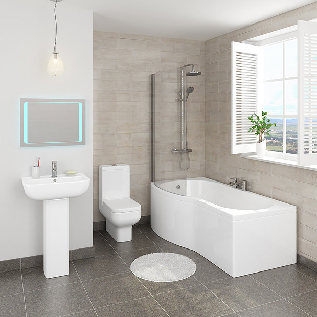 Pro 600 B-Shaped 1700 Complete Bathroom Package | Victorian Plumbing