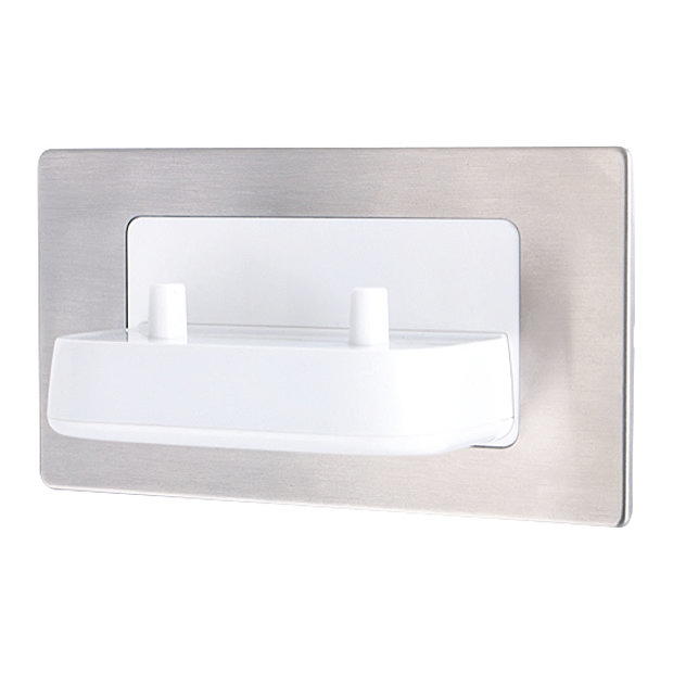 Proofvision Oral-B In Wall Electric Toothbrush Twin Charger - Brushed Steel