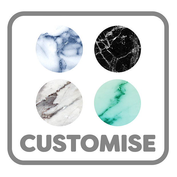 Radius Basin Tap Insert Disc - Arctic White Marble Effect | Victorian ...