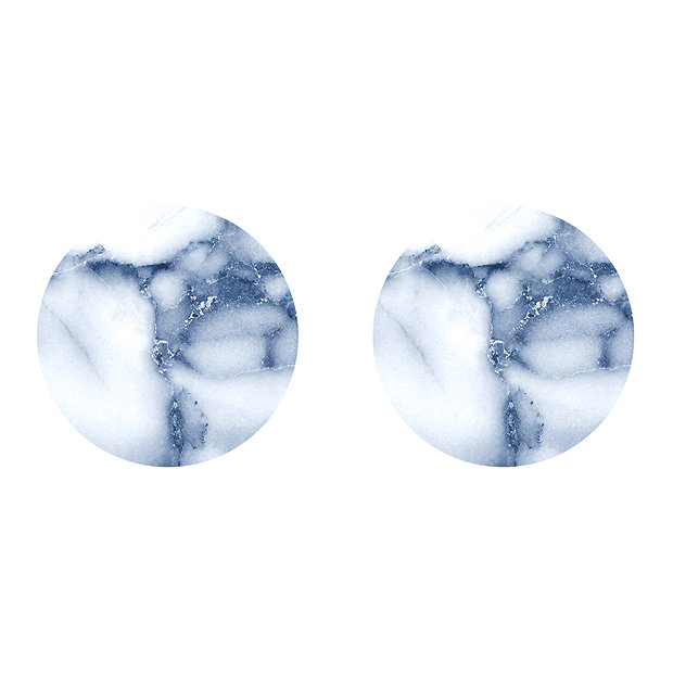 Radius Bath Tap Insert Plates (Pair) Indigo Marble Effect | Victorian ...