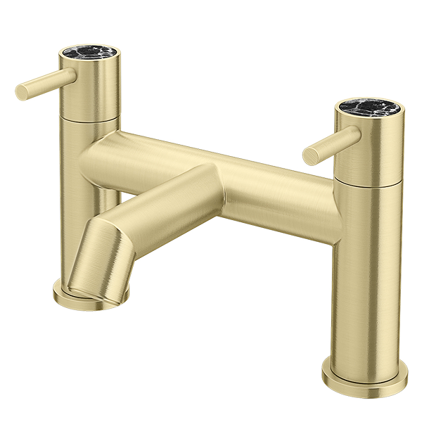 Radius Customisable Bath Filler Tap - Brushed Brass | Victorian Plumbing UK