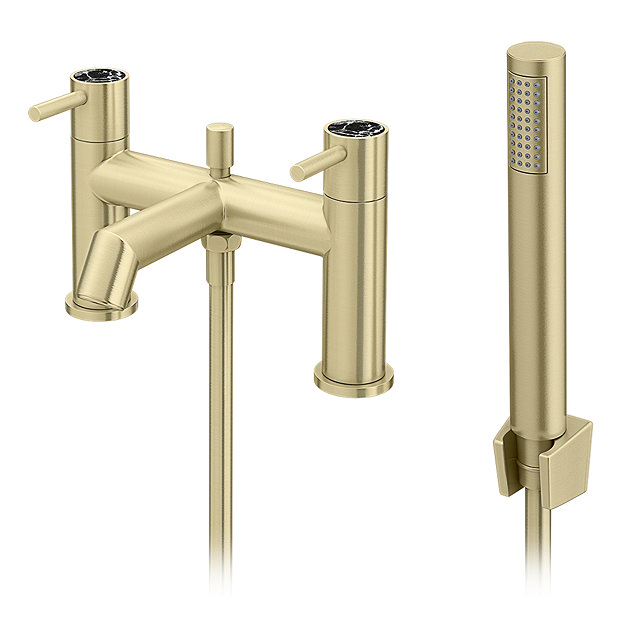 Radius Customisable Bath Shower Mixer Tap with Shower Kit - Brushed ...