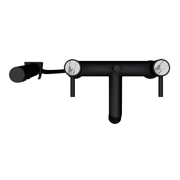 Radius Customisable Bath Shower Mixer Tap with Shower Kit - Matt Black ...
