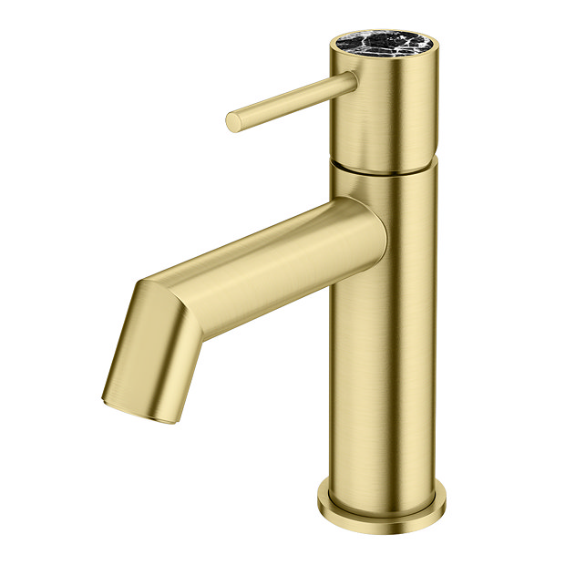 Radius Mono Basin Mixer Tap - Brushed Brass | Victorian Plumbing UK