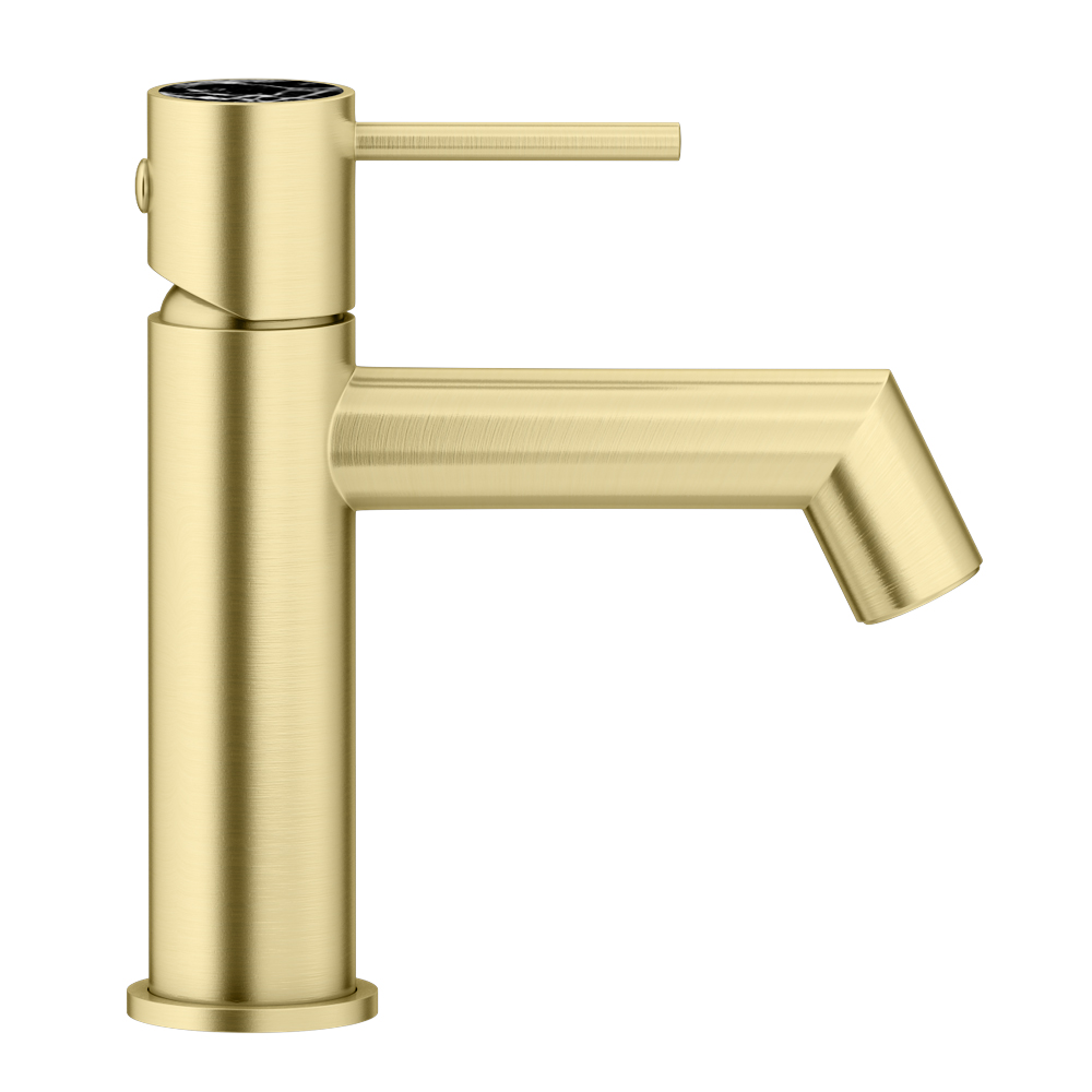 Radius Mono Basin Mixer Tap - Brushed Brass | Victorian Plumbing UK