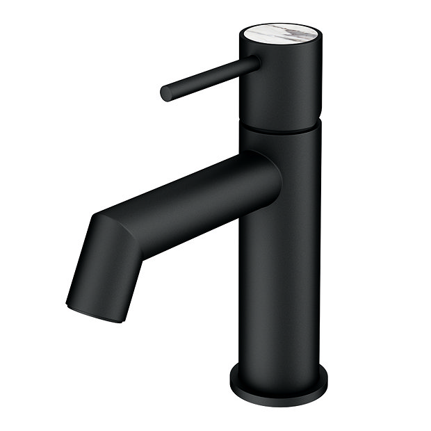 Radius Mono Basin Mixer Tap - Matt Black | Victorian Plumbing UK