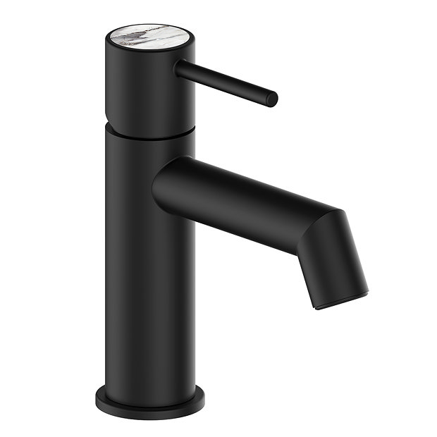 Radius Mono Basin Mixer Tap - Matt Black | Victorian Plumbing UK