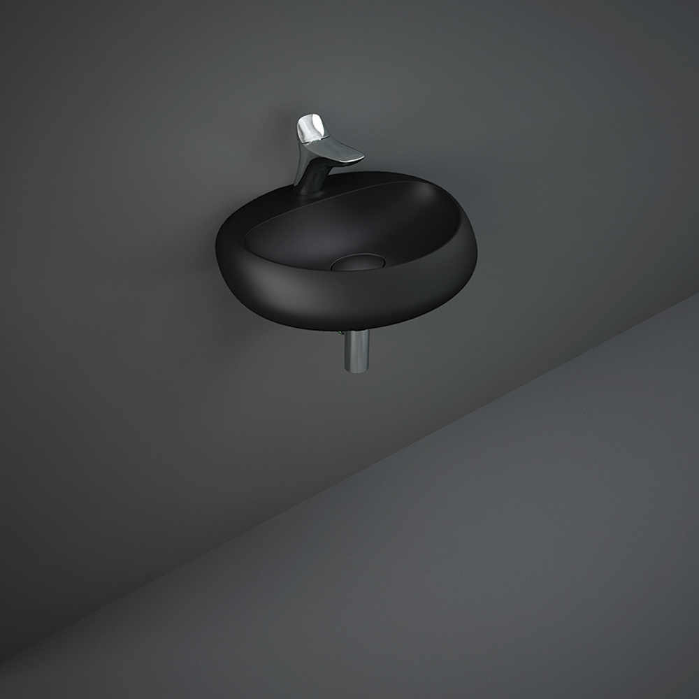RAK Cloud 55cm 1TH Wall Hung Basin - Matt Black