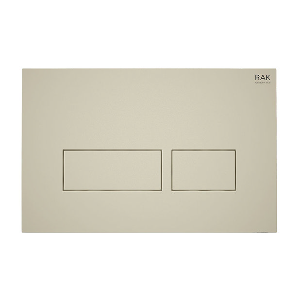RAK Ecofix Matt Greige Dual Flush Plate with Rectangular Buttons