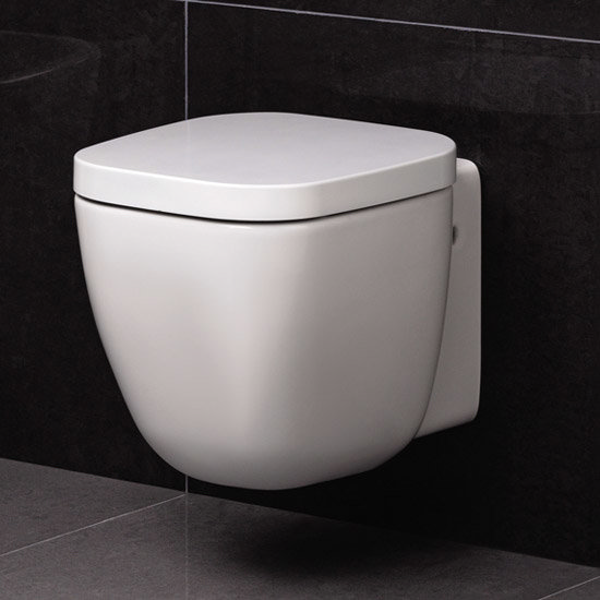 RAK - Elena wall hung WC pan with soft close seat at Victorian Plumbing UK