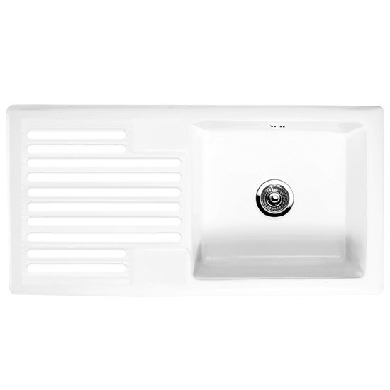 RAK - Gourmet Sink 4 - Single Bowl and Drainer - White - w/ Waste ...